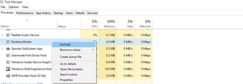 What is Runtime broker in Windows 10, 8, 7 [High Cpu] - YouProgrammer