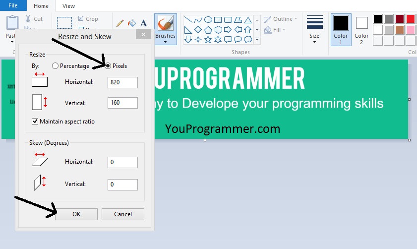 Increase resolution of image in paint YouProgrammer