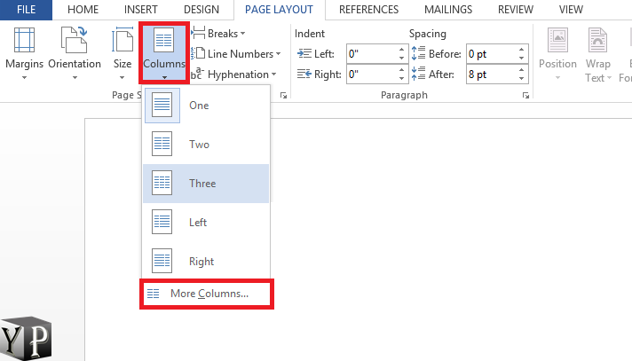 How To Make Columns In Word Document, UpTo 3 Columns